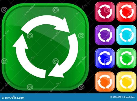 Recycling Eco Circle Black Arrows Round Circular Signs Recyclable