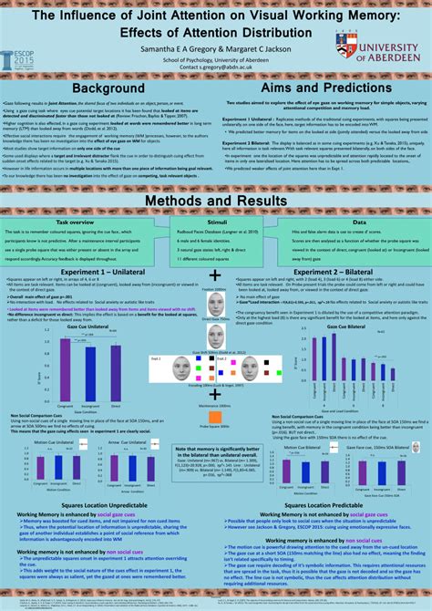 pdf the influence of joint attention on visual working memory