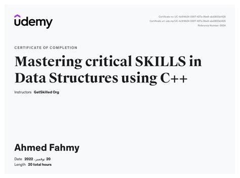 ahmed fahmy on linkedin udemy course completion certificate