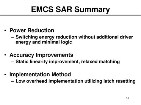 PPT Enhanced SAR ADC Energy Efficiency From The Early Reset Merged Capacitor Switching