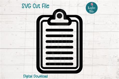 Clipboard SVG Cut File Graphic By Kaybeesvgs Creative Fabrica