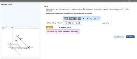 Solved Part A Determine The X Y And Z Components Of The