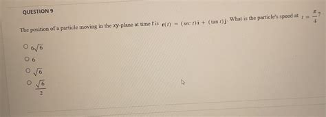Solved The Position Of A Particle Moving In The Xy Plan