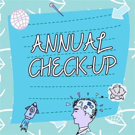Sign Displaying Annual Check Up Business Overview Yearly Evaluation