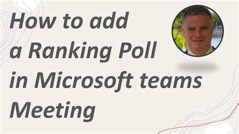 how to add a ranking poll in microsoft teams meeting
