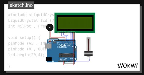 Lcd 20×4 Potensio Wokwi Esp32 Stm32 Arduino Simulator