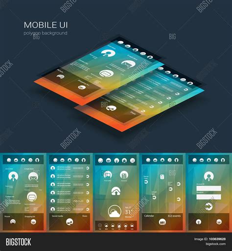 Mobile User Interface Vector And Photo Free Trial Bigstock