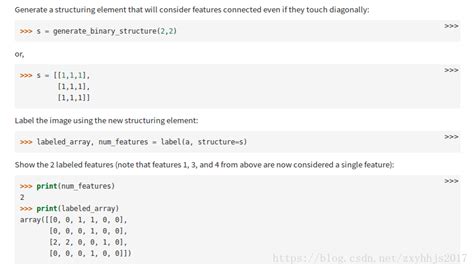 Python 之scipyndimagemeasurementslabel Csdn博客