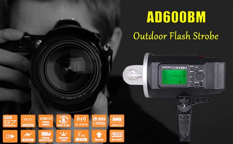 Amazon Com Godox AD600BM Outdoor Flash Strobe Flash 600WS GN87 HSS 1 8000s 2 4G Wireless X