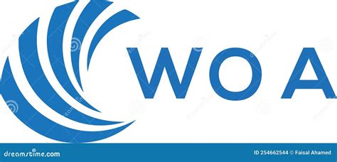 WOA Letter Logo Design On White Background WOA Creative Circle Letter