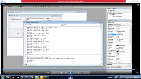 Visual Basic 60 Pemanggilan Name Textbox Ke Label Tugas