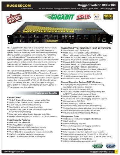 Datasheet Ruggedcom