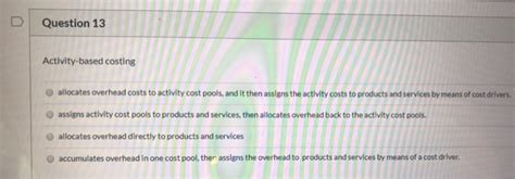 Solved Question 11 Which Of The Following Is A Product Level