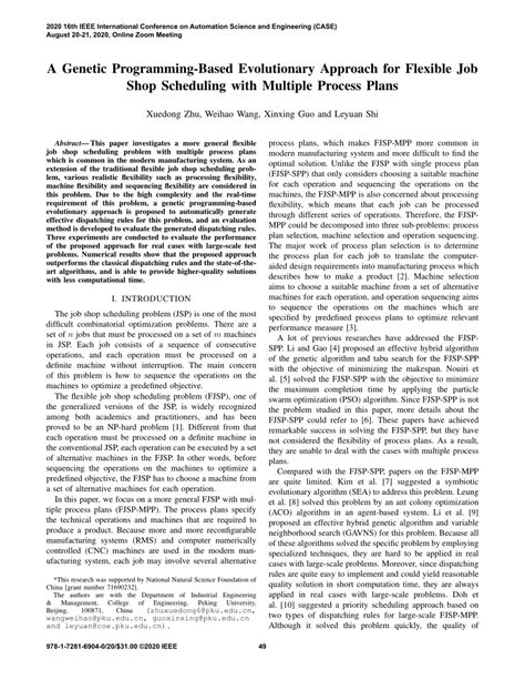 Pdf A Genetic Programming Based Evolutionary Approach For Flexible