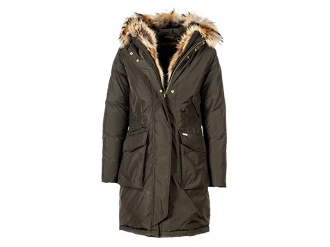Woolrich - Woolrich Hooded Military Parka - Military Green, Women's ...