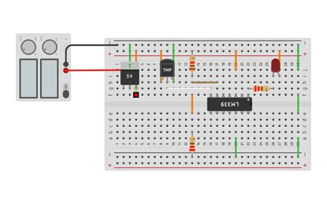 Circuit Design Temperature Sensor Tinkercad