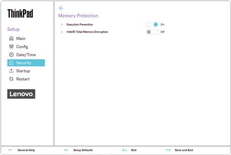 memory protection lenovo cdrt docs site
