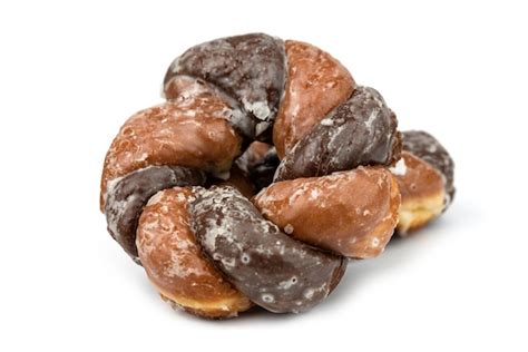 Premium Photo The Double Color Curl Donut