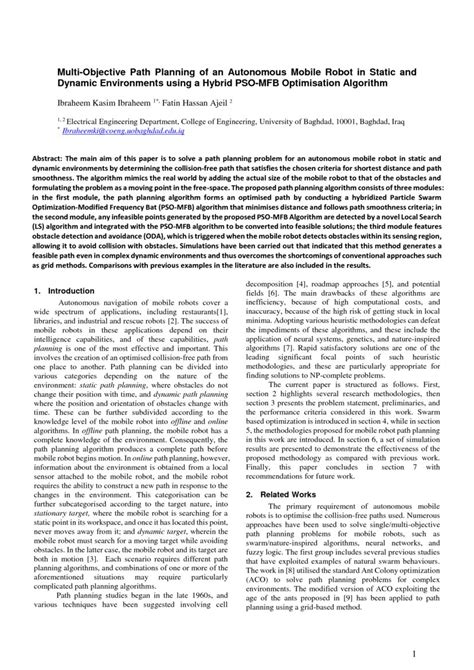 Multi Objective Path Planning Of An Autonomous Mobile Robot In Static