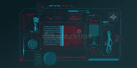 Futuristic Hud Interface For Processing Data Stock Vector Illustration Of Space Cosmic