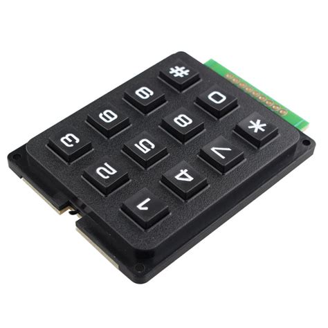 Haljia 4 X 3 Matrix Array 12 Switch Keypad Keyboard Module 12 Key Mcu
