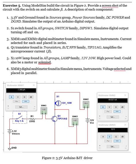 Solved Exercise 5 Using Modelsim Build The Circuit In