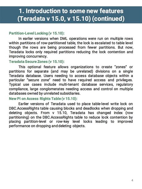 new features design and tuning tips for teradata 15 10 xtivia