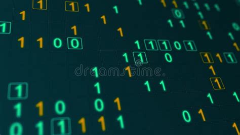 Blue Glowing Binary Matrix On A Grid Bokeh Effect Horizontal Blue Glowing Binary Matrix On A Grid Bokeh Effect Horizontal