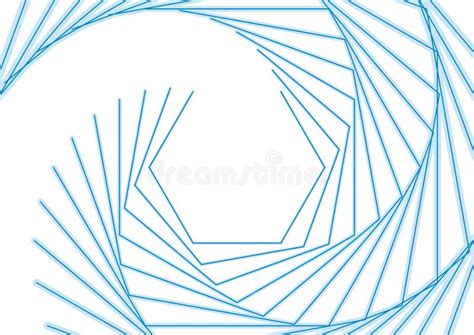 Blue Hexagonal Lines Abstract Futuristic Tech Pattern Background Stock Illustration