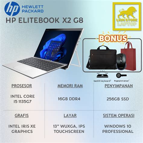 Jual Laptop Windows Tablet In Hp Elitebook X G Intel Core I G Ram Gb Gb Ssd