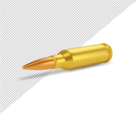 투명 한 배경에 3d 총알 프리미엄 Psd 파일