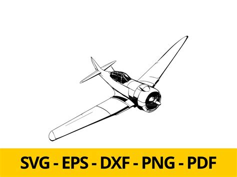 Grumman F4f Wildcat Svg Eps Dxf And Png Warbird Svg Vector Image