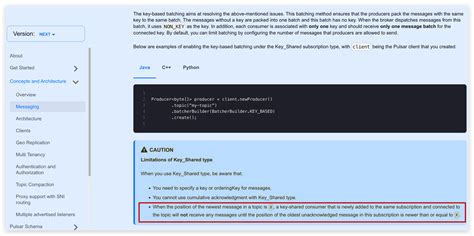 Improve Doc Add A Limitation For Keyshared Subscription Type By Momo Jun · Pull Request