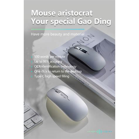 Ai Smart Voice Mouse Speech To Text Mouse Rechargeable 2 4g Wireless Bluetooth Mouse For Windows