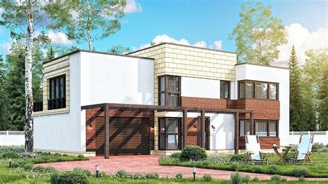 Этот комфортабельный загородный дом отличается эффектным современным