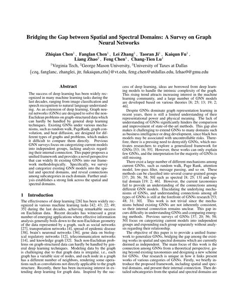 Pdf Bridging The Gap Between Spatial And Spectral Domains A Survey