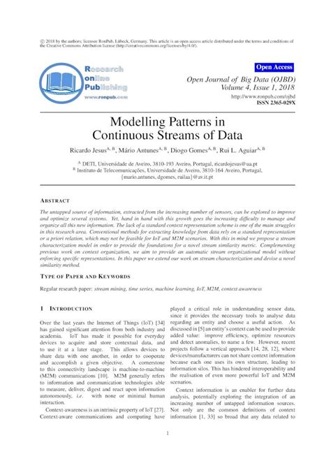 Pdf Modelling Patterns In Continuous Streams Of Data · Longest Common