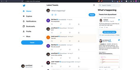 github yusuflisawi twitter clone twitter clone using react js and