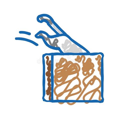 Into Preposition English Icon Doodle Illustration Stock Vector