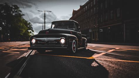 배경 화면 포드 픽업 트럭 Ford F100 차량 Forza Horizon 4 비디오 게임 옛 타이머