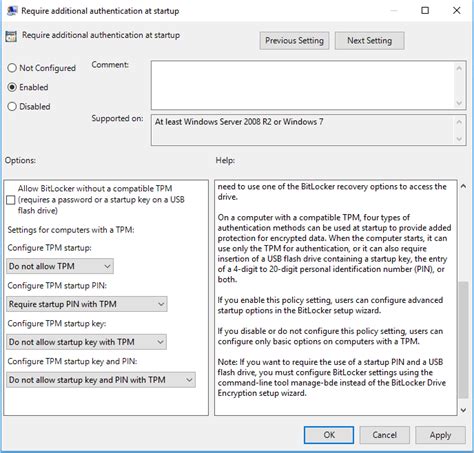 Bitlocker How To Require Startup Pin Ralfs Blog