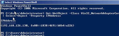 use windows server 2008 powershell to perform network commands