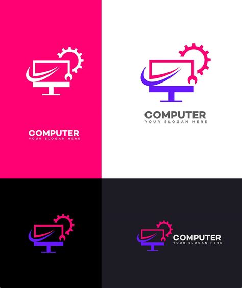 Computer Hardware Logo Vector Template 36286382 Vector Art At Vecteezy