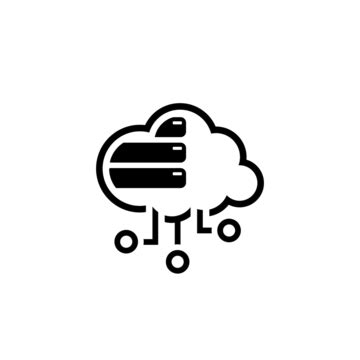 Cloud Database Line Icon Cloud Data Cloud Computing Data PNG And Vector With Transparent