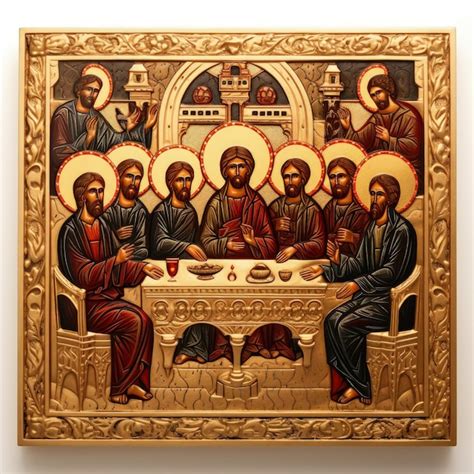 La Ultima Cena De Jesucristo Con Los 12 Apostoles Icon Historia