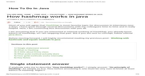 Pdf How Hashmap Works In Java How To Do In Javahow To Do In Java Dokumentips