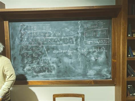Black Board For Writing With Chalk School Class Math Lesson Complex