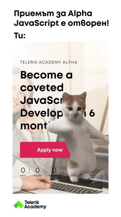 Telerik Academy On Linkedin Приемът за 6 месечната програма Alpha Javascript е отворен от днес
