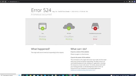 Fix Error 524 A Timeout Occurred 2023