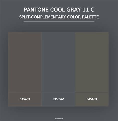 Pantone Cool Gray 11 C Color Palettes